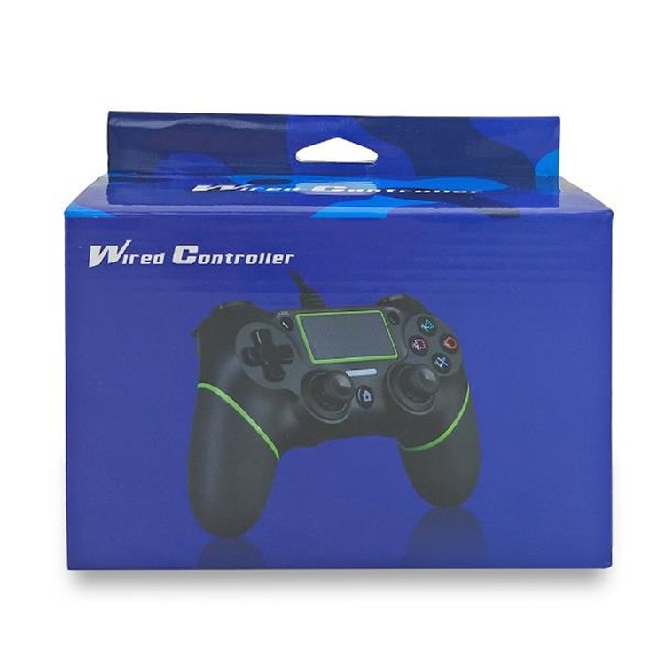 PS4 Wired Game Controller - Black Blue | Bigupgadgets