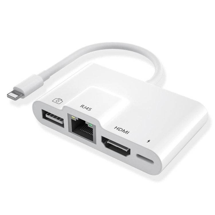 4 in 1 8 Pin Male to 8 Pin Power + RJ45 Ethernet + HDMI + USB Camera ...