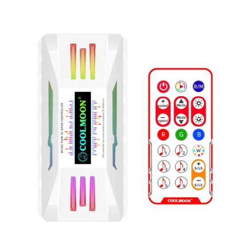 COOLMOON CM-MPAC PWM 5V ARGB Cooling Fan Remote Control - White ...