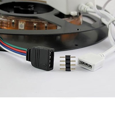 4 Pin Male Connector for RGB LED SMD Strip Light - 100pcs | Bigupgadgets