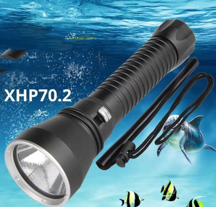 XHP70.2 Diving Flashlight 3000 Lumens IPX8 Waterproof Underwater ...