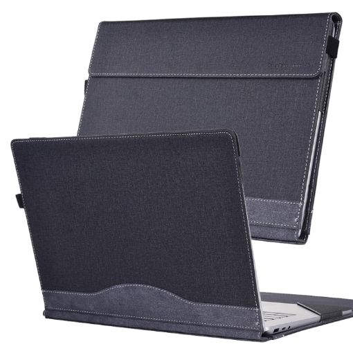 Black Leather Protective Case for MicroSoft Surface Laptop 7 13.8 inch ...