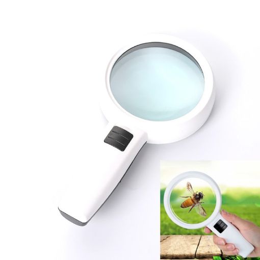 30x LED Handheld HD Lens Magnifying Glass 110mm for Elderly | Bigupgadgets