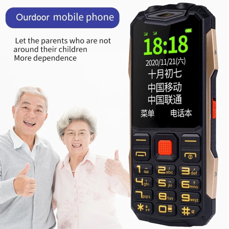 K1+ 4G Rugged Elder Phone, 2.6", 1500mAh, Dual SIM, SOS, US Plug ...