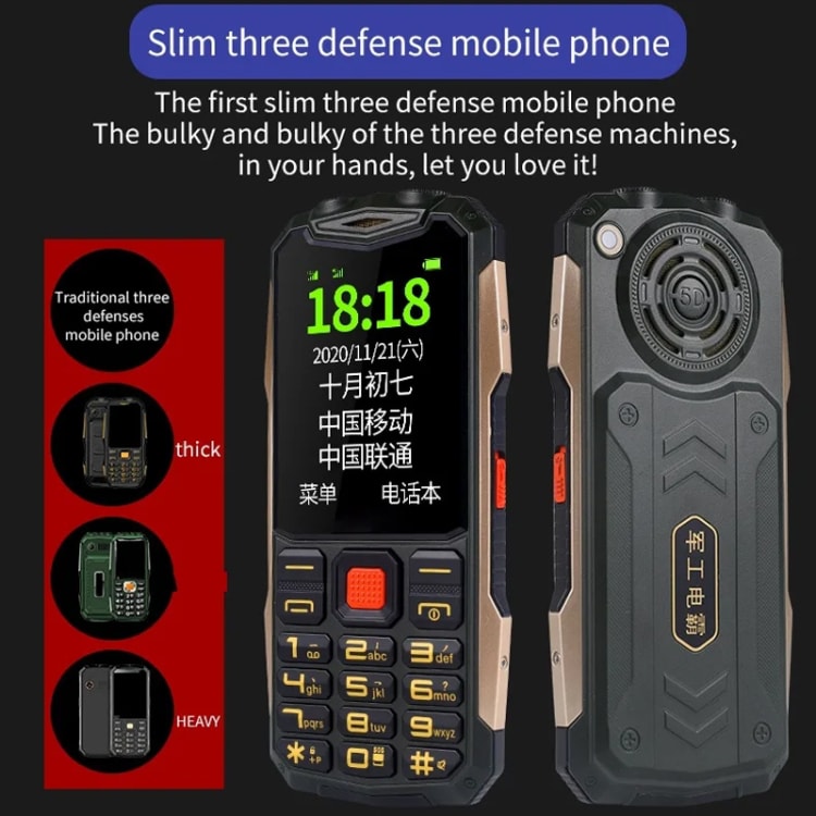 K1+ 4G Rugged Elder Phone, 2.6", 1500mAh, Dual SIM, SOS, US Plug ...