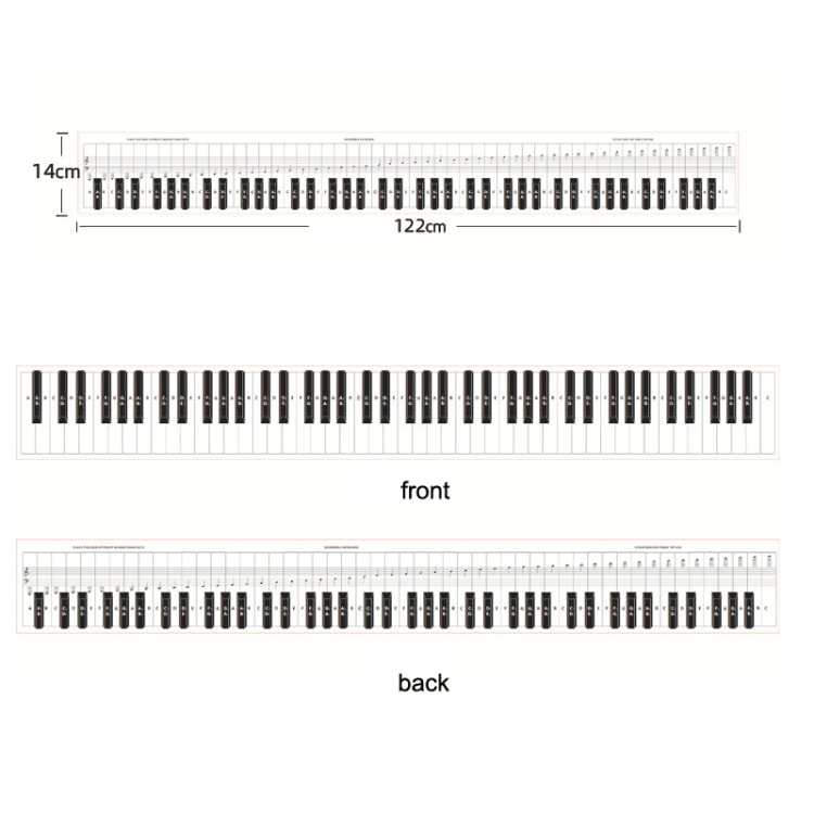 88 Keys Keyboard Piano Practice Chart - Fingering Comparison Table ...