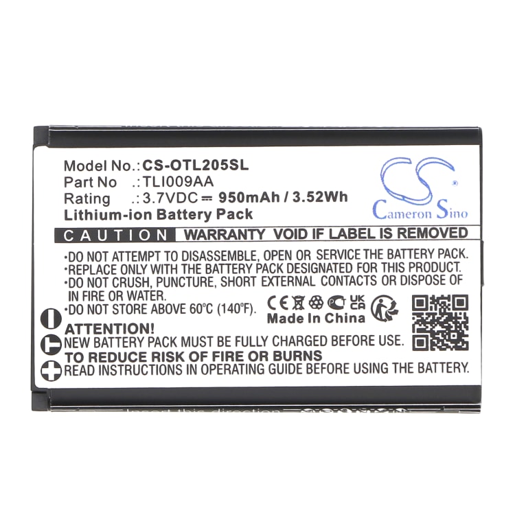 Battery for Alcatel OT-3026G/OT-3025X/One Touch 2053 (TLI009AA ...